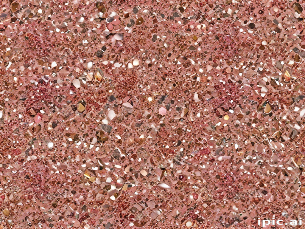 Intricate Textured Surface of Shimmering Pink and Rose Gold Crystals