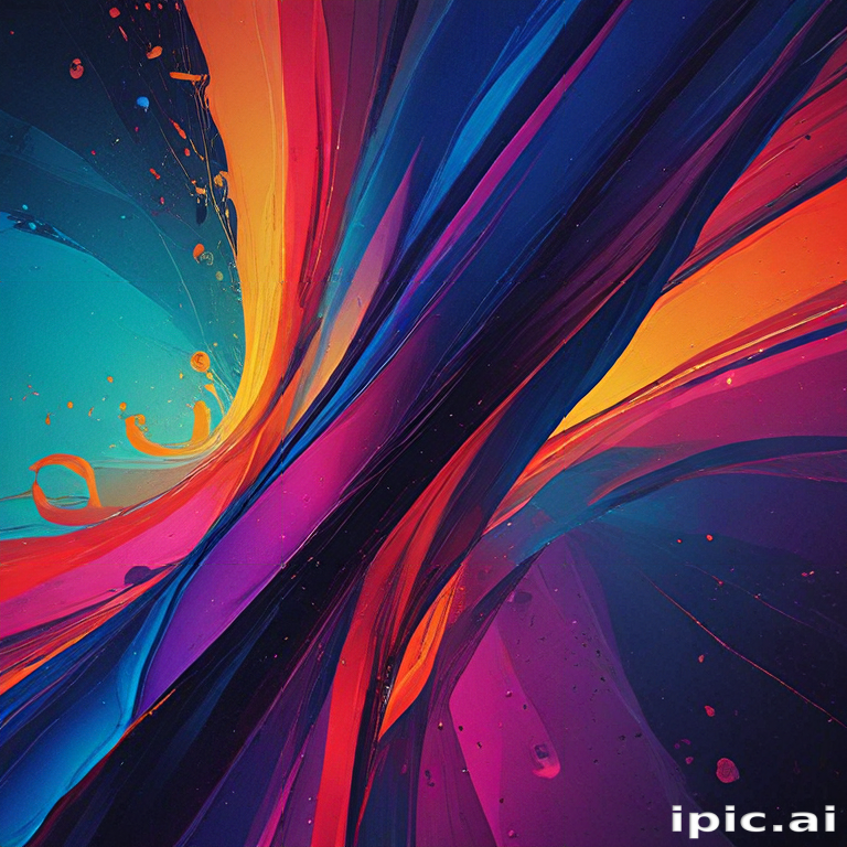 Vibrant Abstract Waves of Color Flowing in Dynamic Artistic Composition