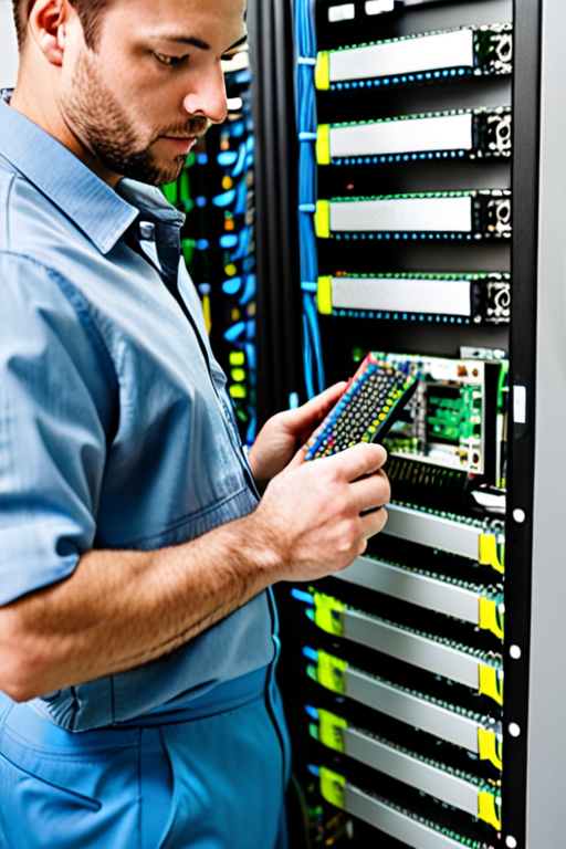 iNFORMATION TECHNOLOGY PROFESSIONAL WORKING ON INSTALLING A NETWORK ...