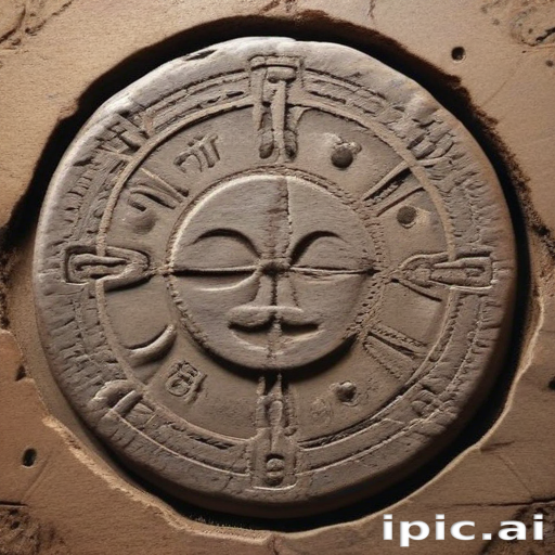 Ancient Circular Artifact Featuring Celestial Symbols and Intricate ...
