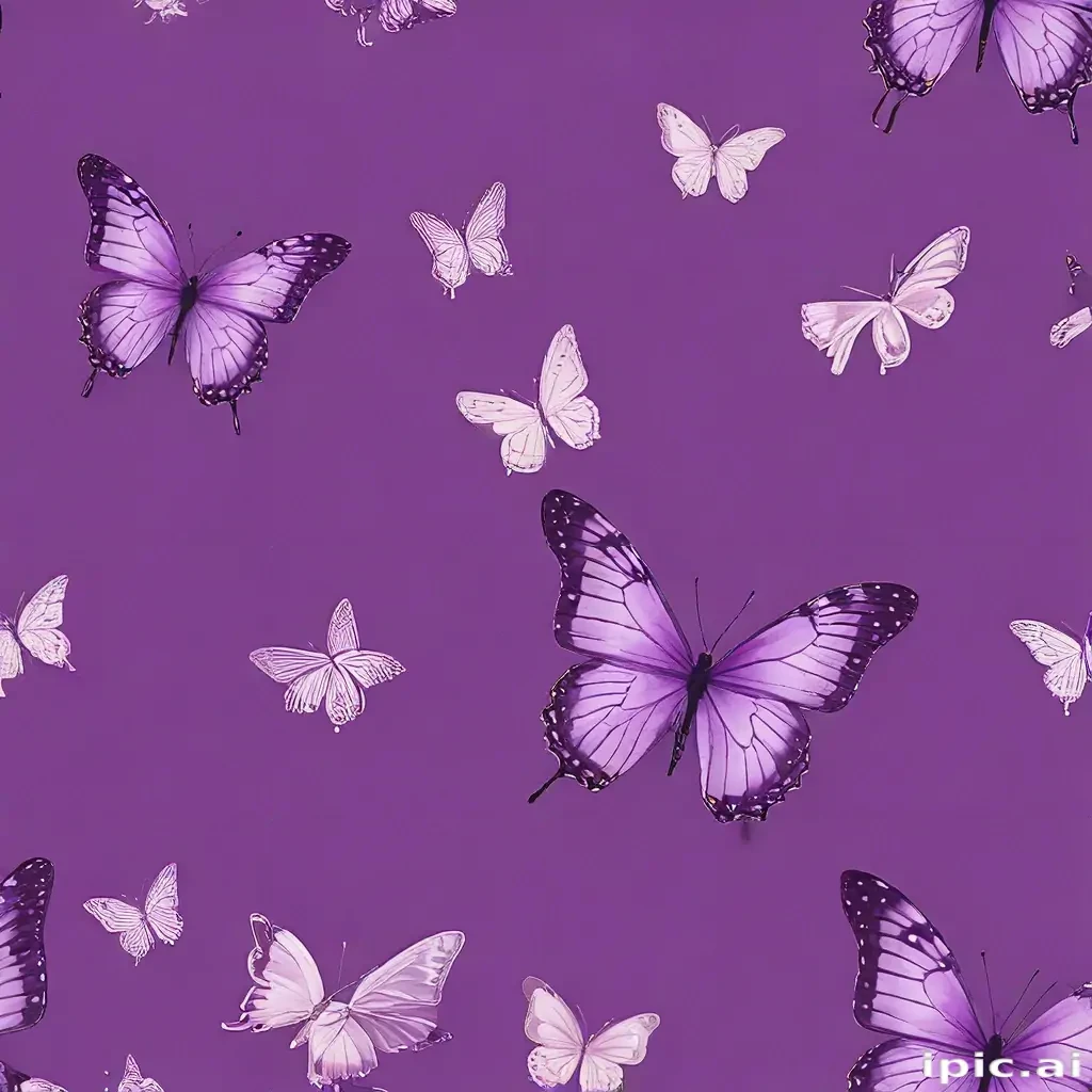 Beautiful Purple Butterfly Pattern on a Vibrant Lavender Background Design