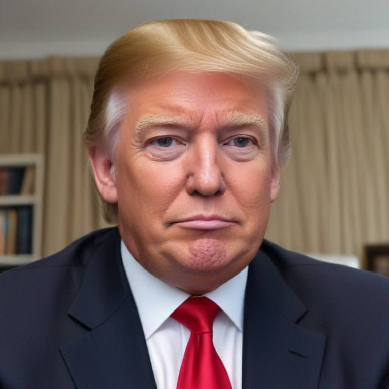 Donald Trump on a Zoom call