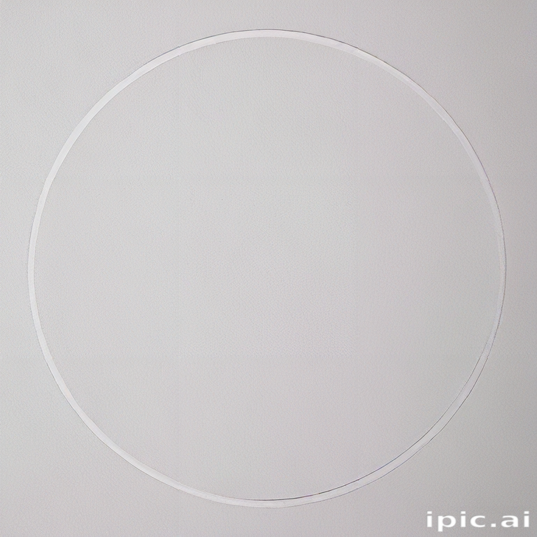 An Empty Oval Outline on a Plain White Background Waiting for Creativity