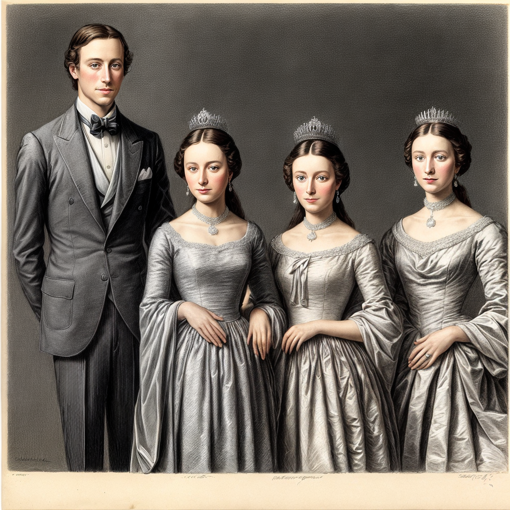 realistic, photographic, portrait of a modern royal couple, a handsome ...