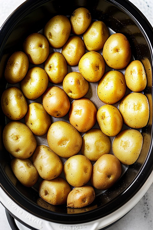 Freshly Washed Baby Potatoes Ready for Cooking in a Slow Cooker