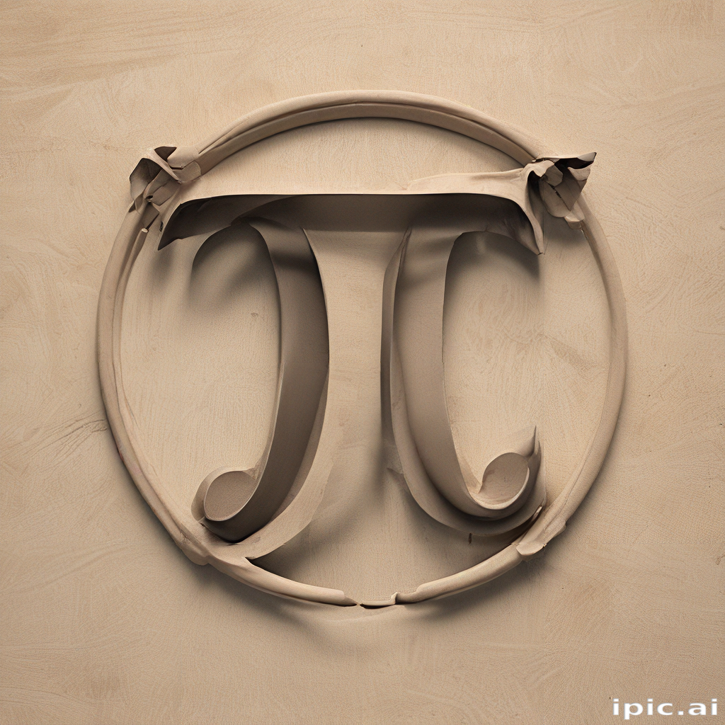 Artistic Representation of the Pi Symbol in a Unique 3D Design