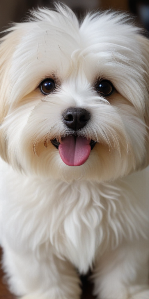 A Cute, Fluffy Dog with an Adorable Smile and Bright Eyes.