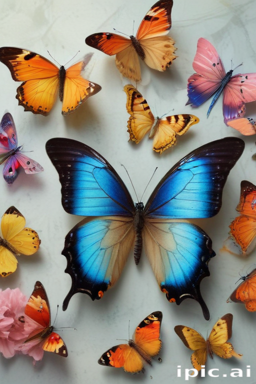 A Vibrant Collection of Colorful Butterflies Displaying Nature's ...