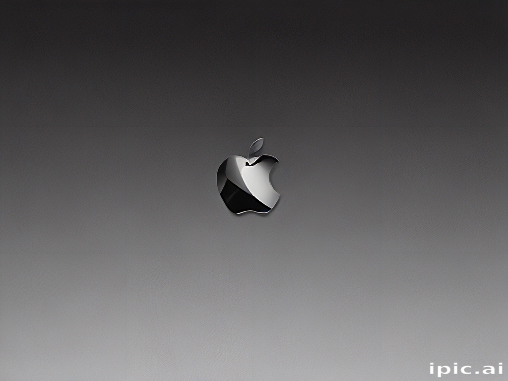 Minimalist Apple Logo on a Sleek, Dark Background for Modern Aesthetic