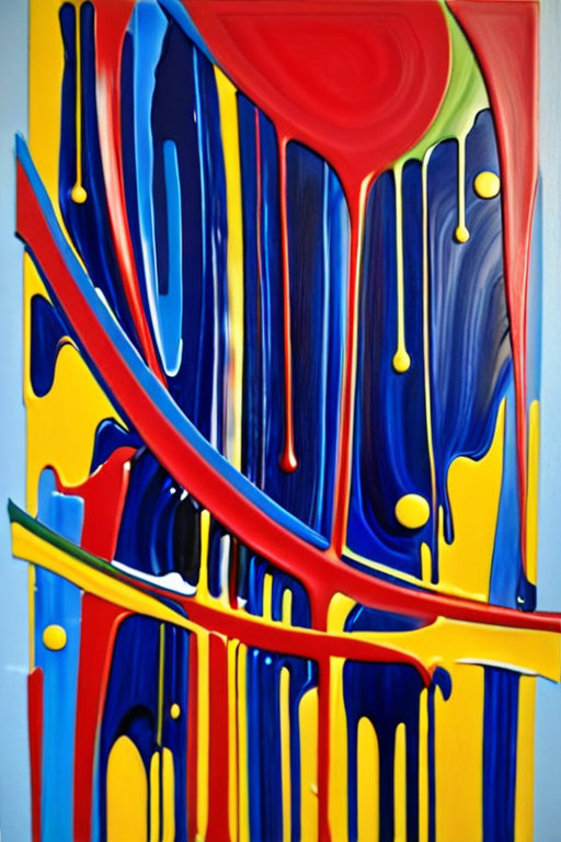 Primary colors abstract painting