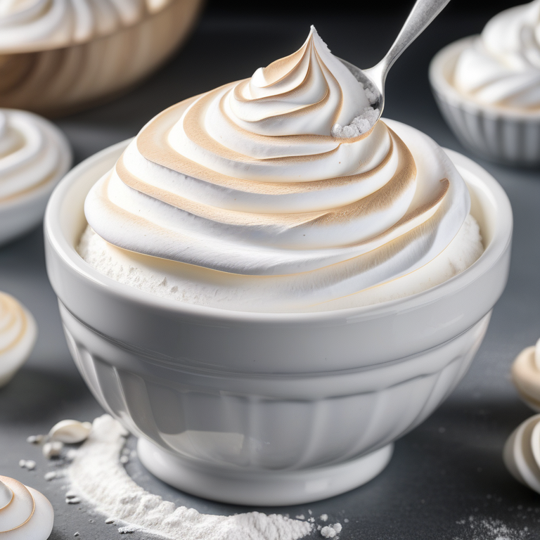 Delicate Swirls of Creamy Whipped Topping Perfectly Piled in a Cone