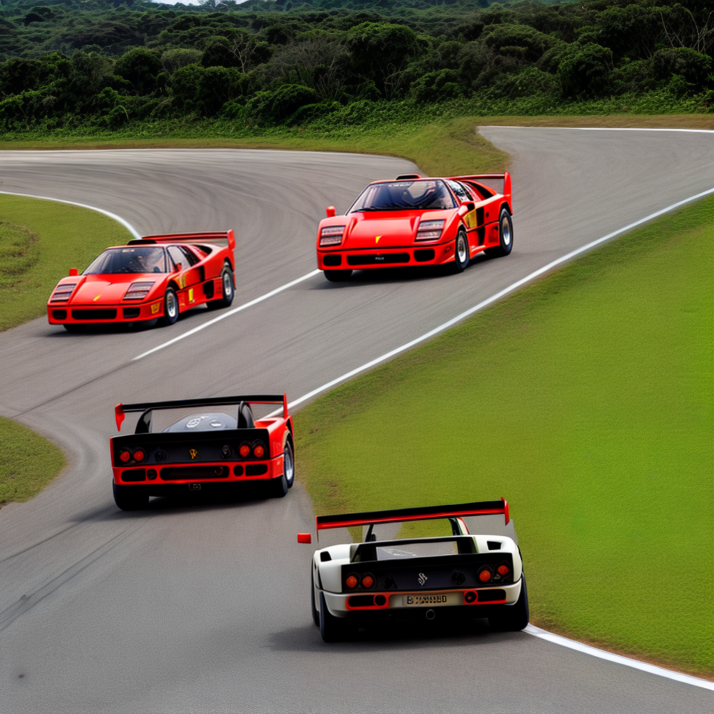 Ferrari f40 estilo rally correndo na terra