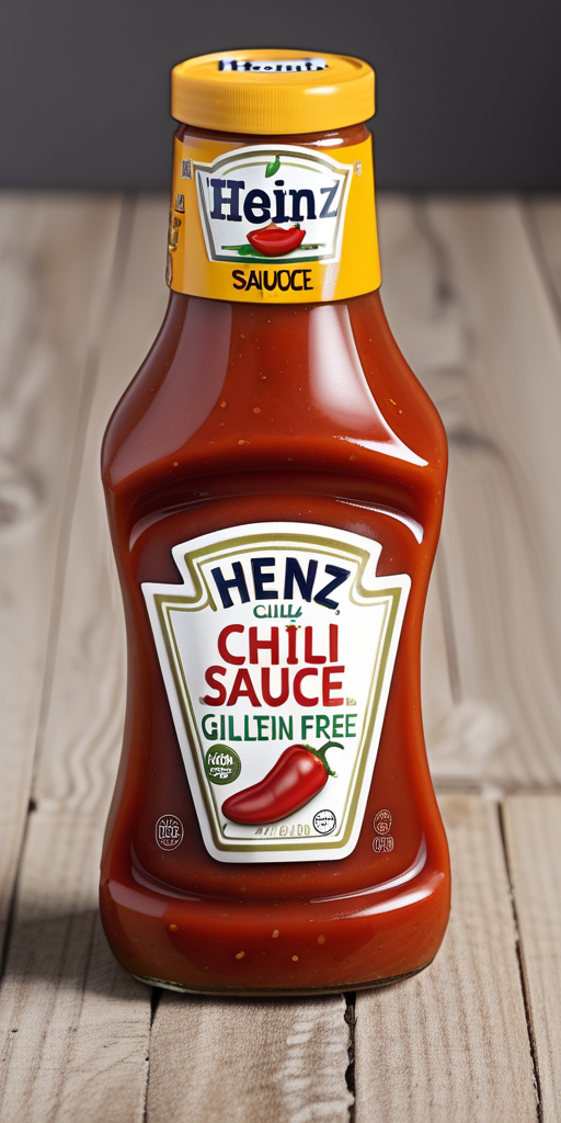 Heinz Ketchup Bottle Featuring a Delicious Burger with Tasty Condiments