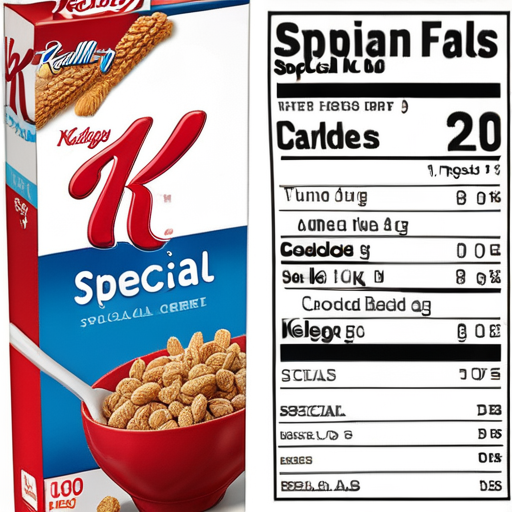 Breakfast Delight: Kellogg's K Special Cereal Box and Nutritional ...