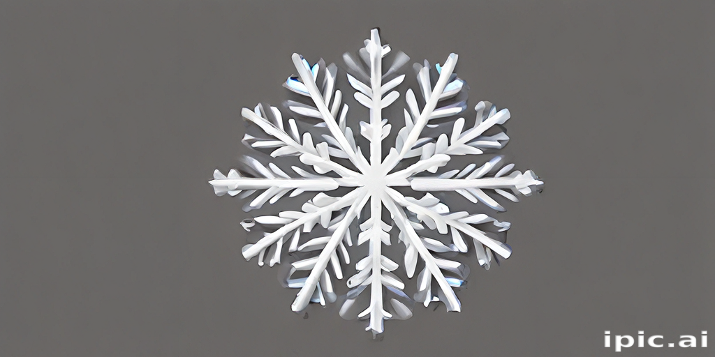 Intricate White Snowflake Design with Delicate Patterns and Symmetrical ...