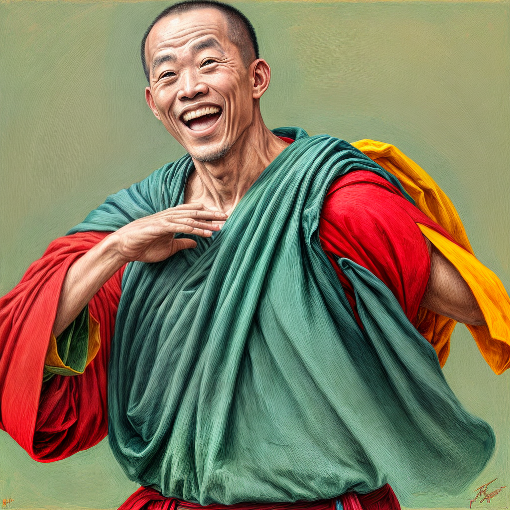 Most Joyful Great Tang Monk Digital Fine Art (copy-right free)