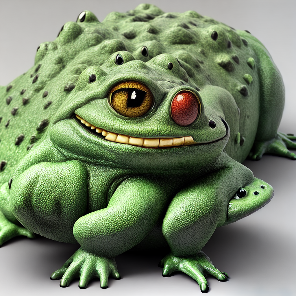 Frog with crodocile tooth ,crocodile mix