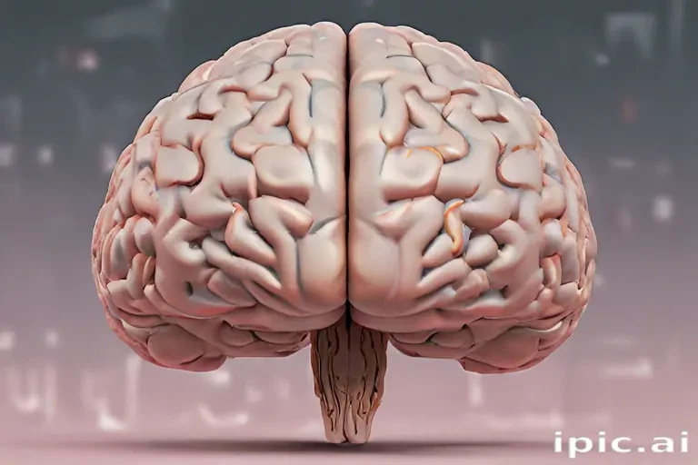 An Intricate 3D Model of the Human Brain Showcasing Complex Neural ...