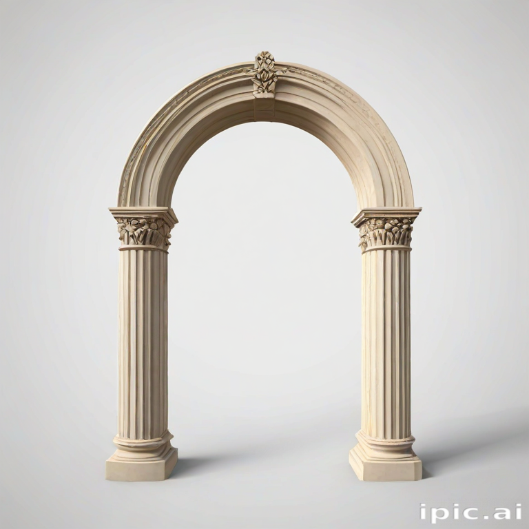 Elegant Stone Archway with Intricate Details and Classic Architectural ...