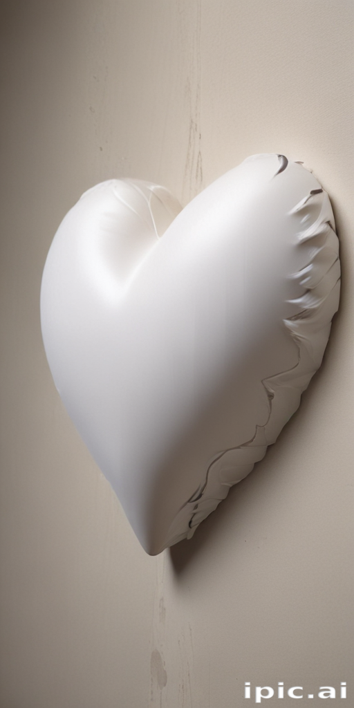 Soft and Elegant White Heart-Shaped Decoration for Wall Art Display
