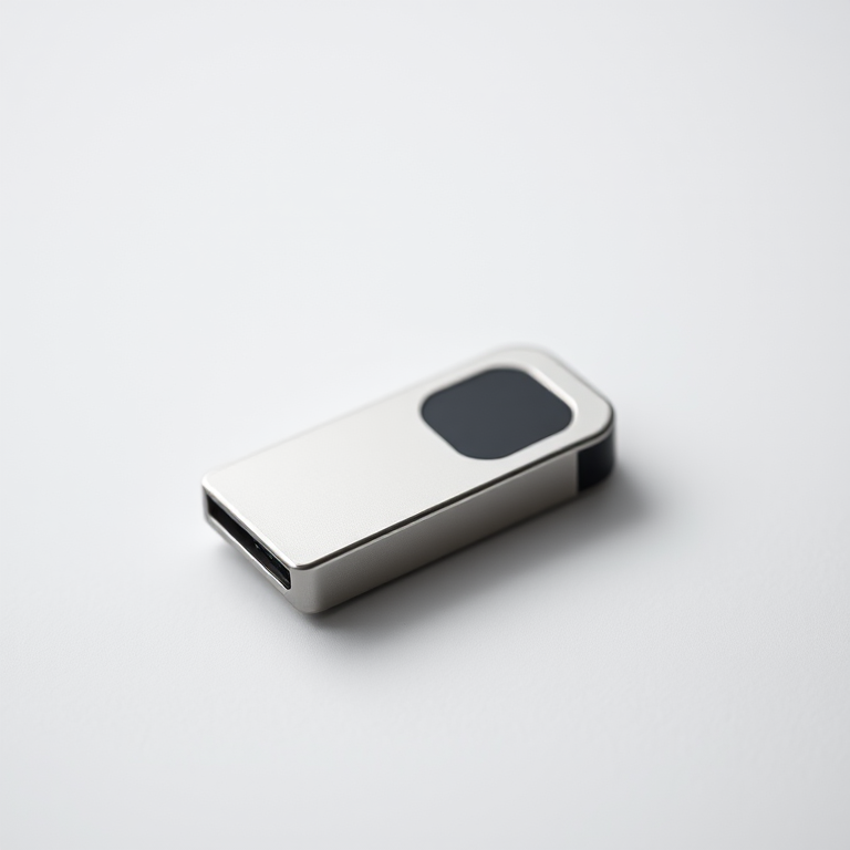 Create a high-resolution image of a USB flash drive with a sleek design ...