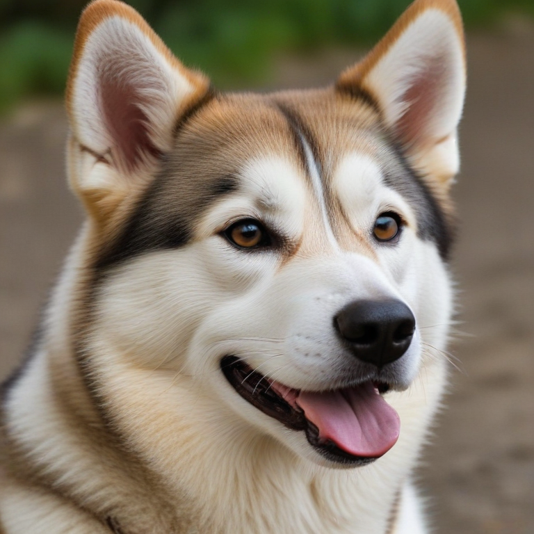A Happy and Playful Dog with Beautiful Fur and Bright Eyes