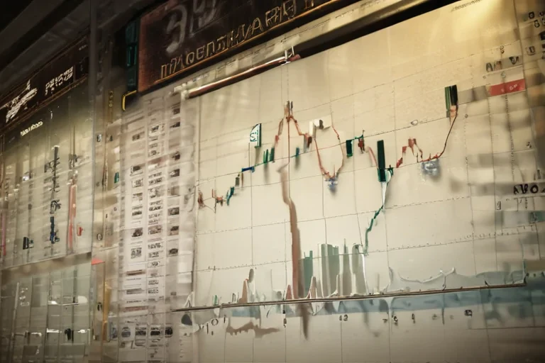 Dynamic Stock Market Chart Reflecting Fluctuations in Financial Trading ...