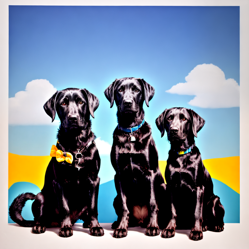 disney pixar themed movie poster with pictures of a black labrador ...