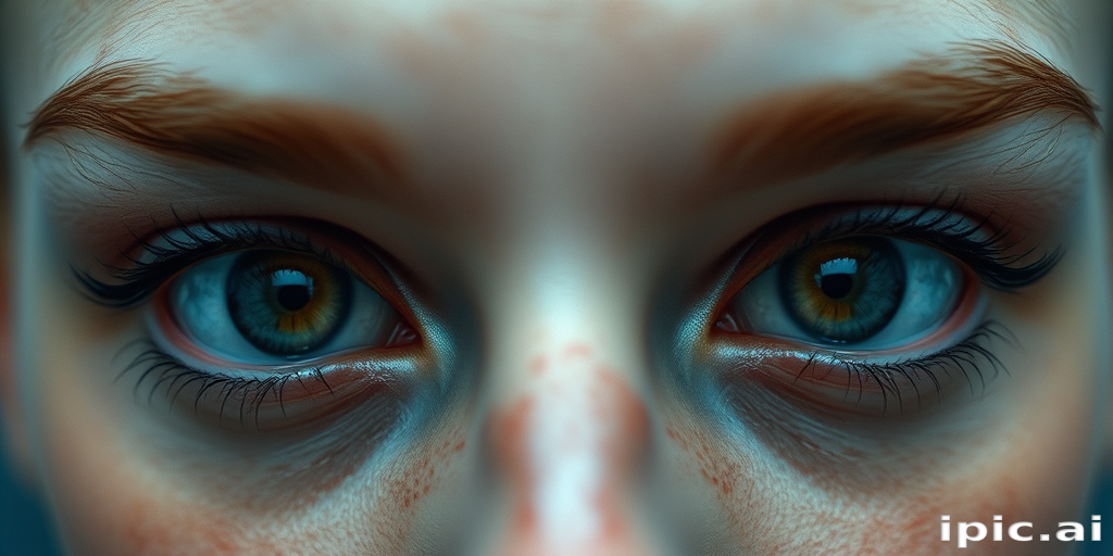Close-Up Portrait of a Person with Strikingly Unique and Expressive Eyes