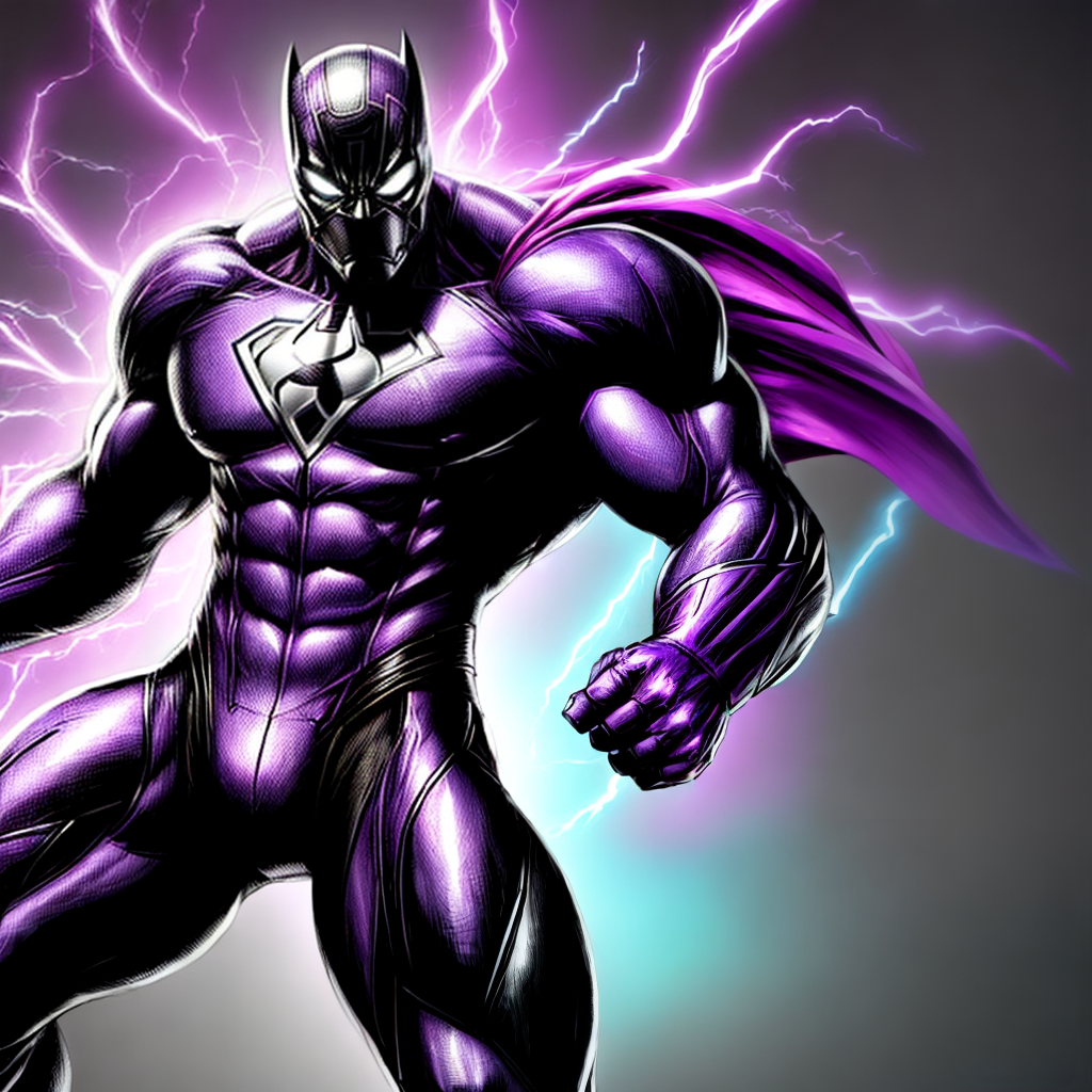 A marvel superhero that’s purple symbiote with purple energy flowing ...