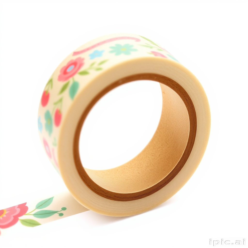 Colorful Floral Decorative Tape Roll for Creative Crafting and DIY Projects
