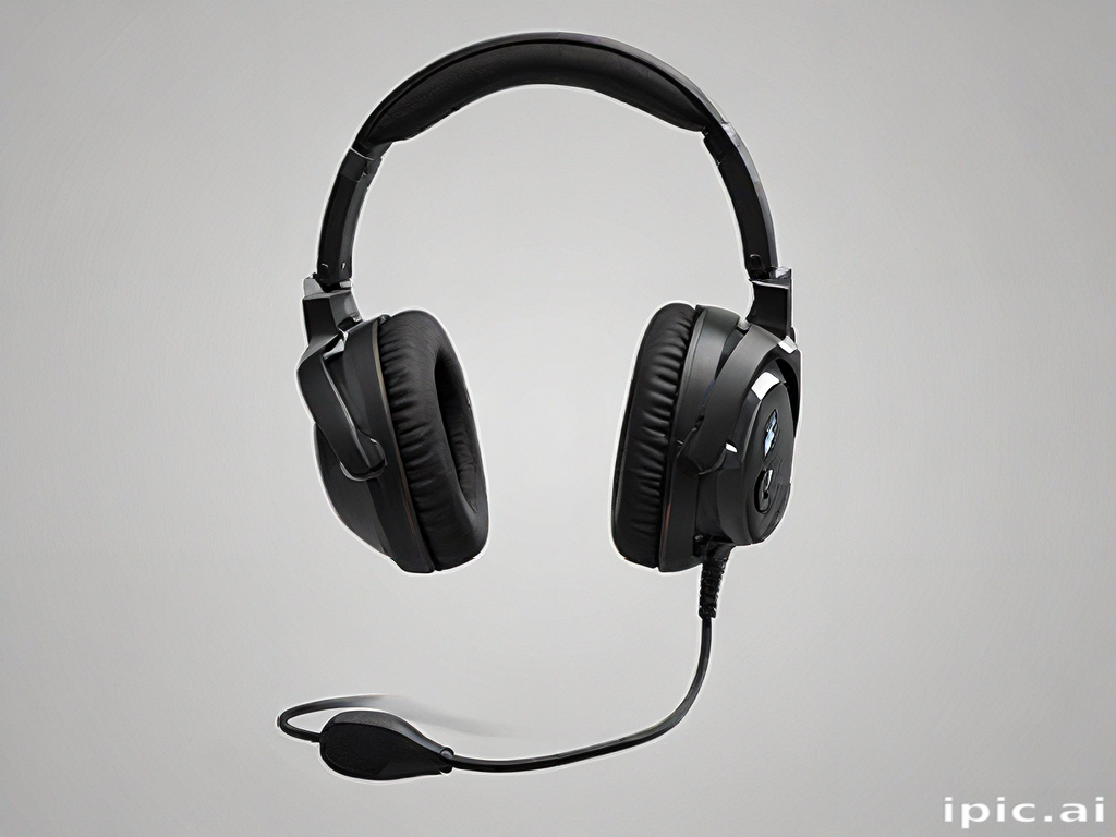 Stylish Black Gaming Headset with Comfortable Ear Cushions and ...