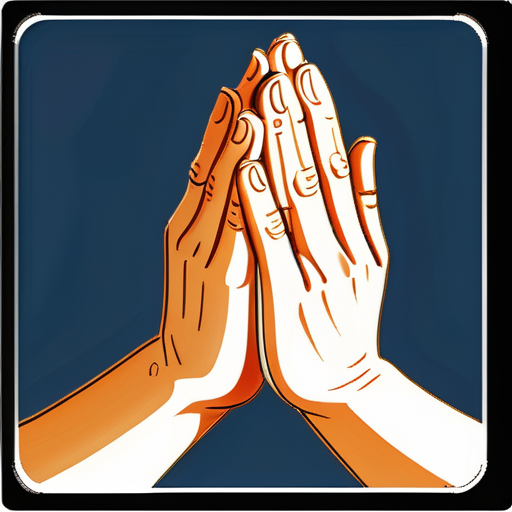 Two Hands Coming Together in Unity and Mutual Respect Gesture