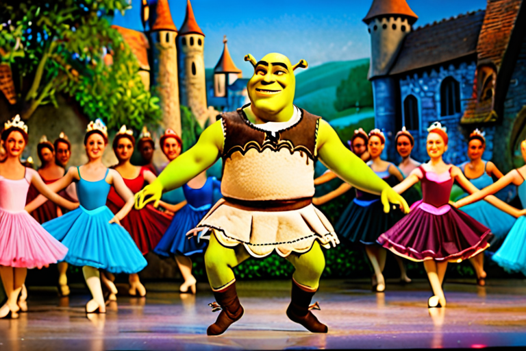 shrek doing a ballet dance