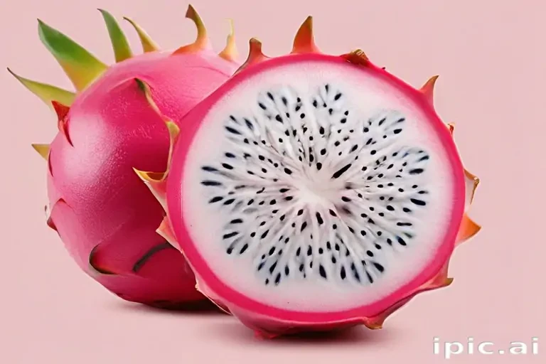 Vibrant Dragon Fruit Halves Showcasing Their Unique Colorful Interior ...
