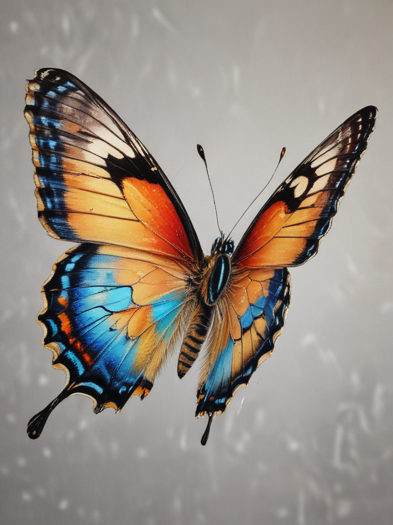 A Stunning Butterfly Displaying Vibrant Colors Against a Soft Background.