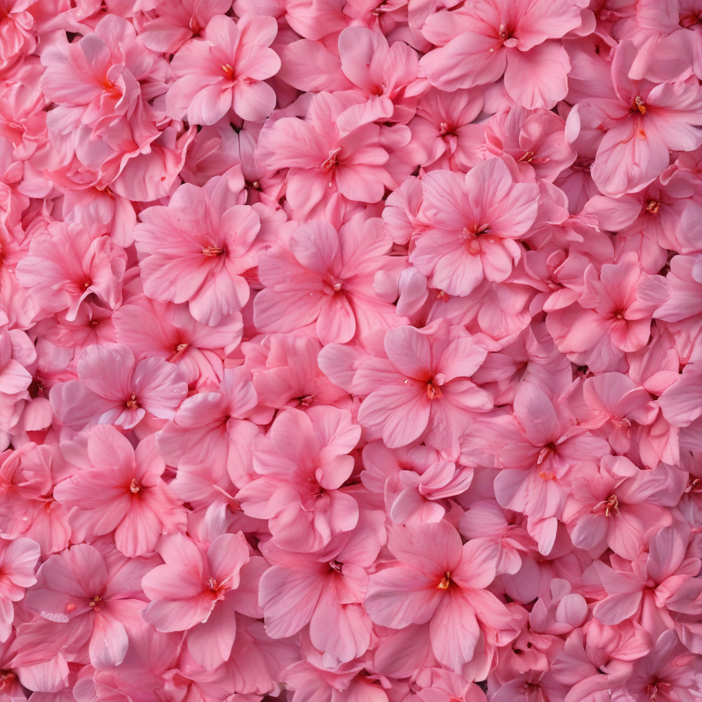 A Beautiful Display of Soft Pink Flowers Covering the Entire Surface.