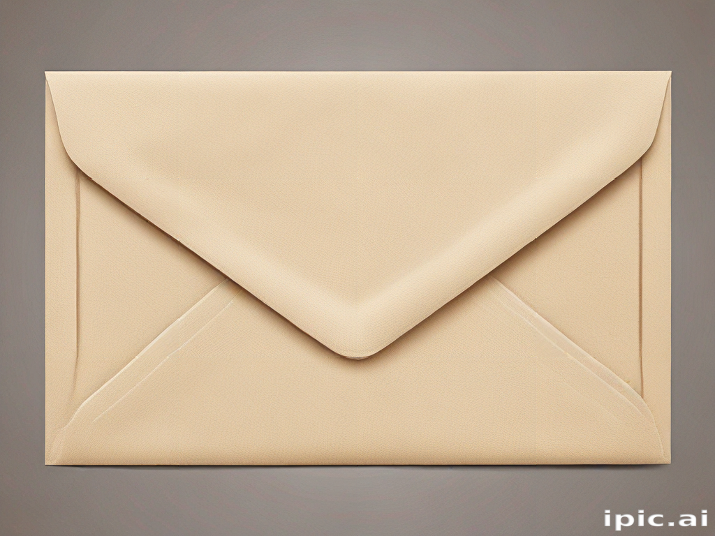 Elegant Beige Envelope with a Classic Sealed Flap for Correspondence