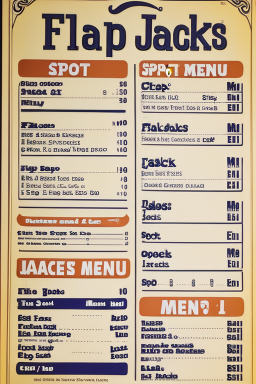 The Flap Jacks Menu Featuring Delicious Pancakes and Tasty Breakfast ...