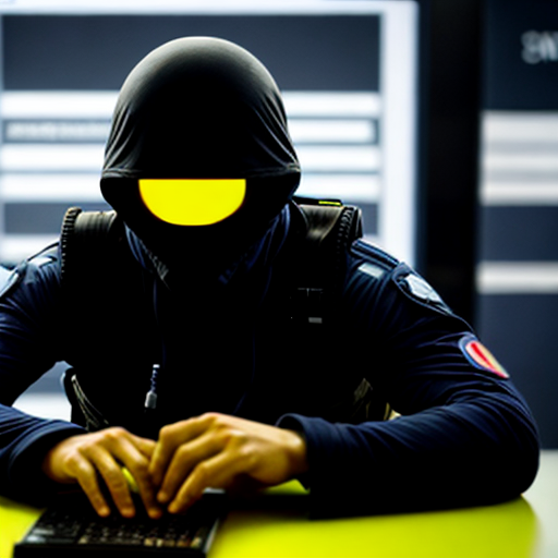 Soldado hacker, com braço tecnológico, na guerra