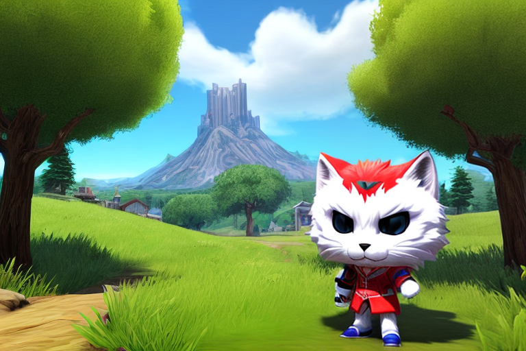 tera fox ear man neko buff anime smile suit