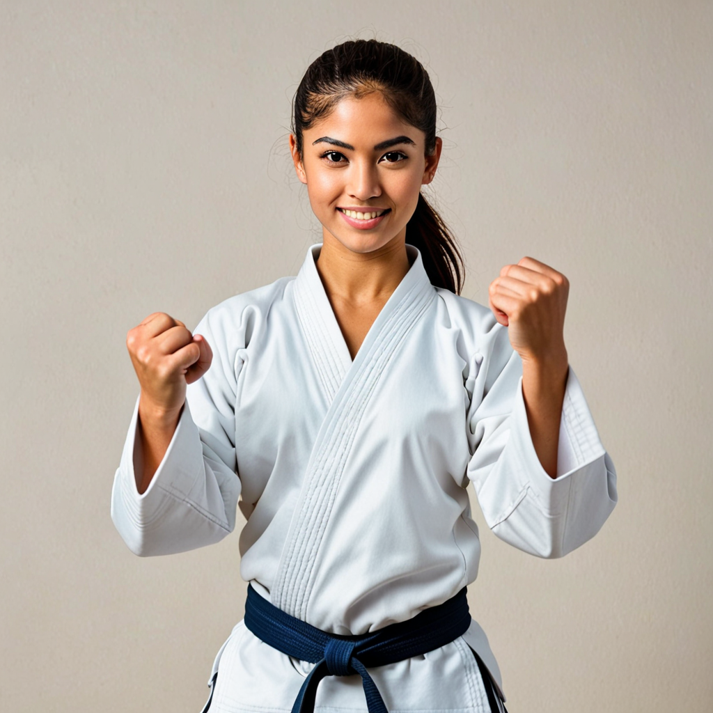 hispanic female karate student