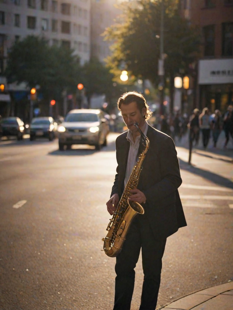 Street Musician Captivates Passersby with Soulful Saxophone Performance ...