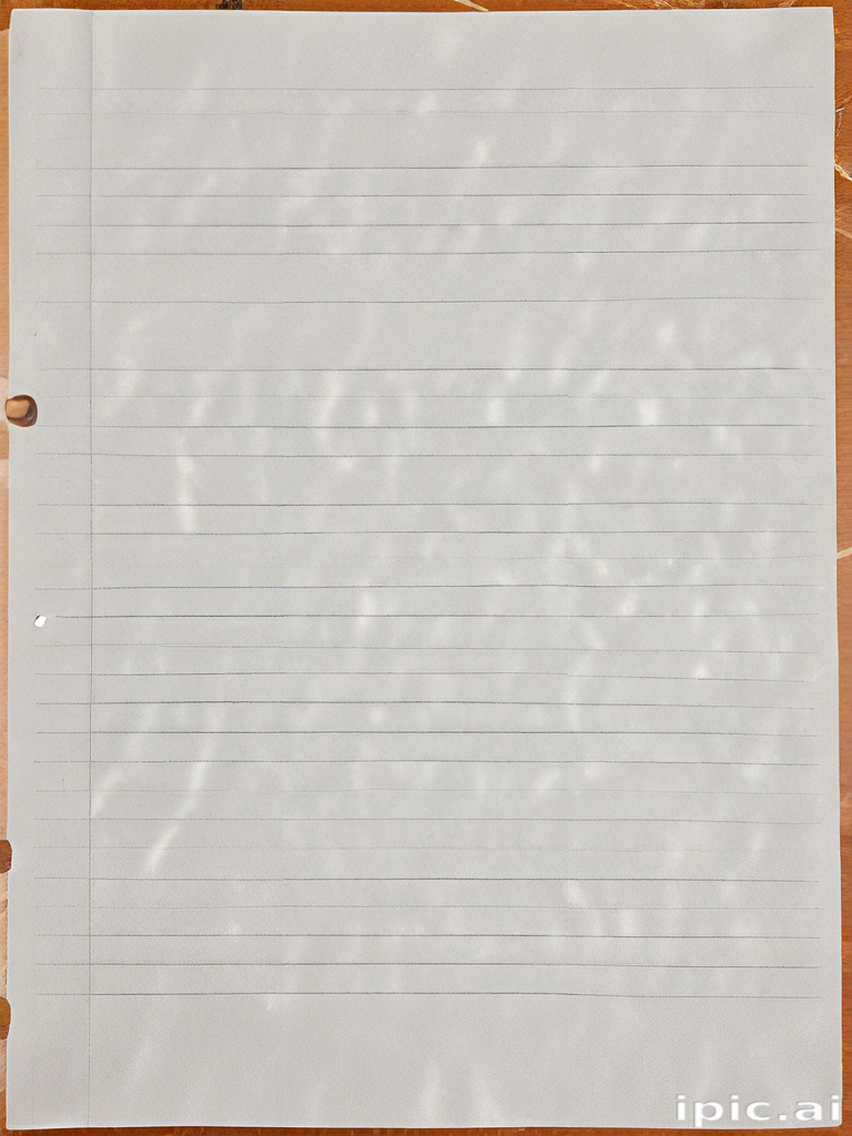 Blank Lined Paper Ready for Creative Writing and Ideas to Flow