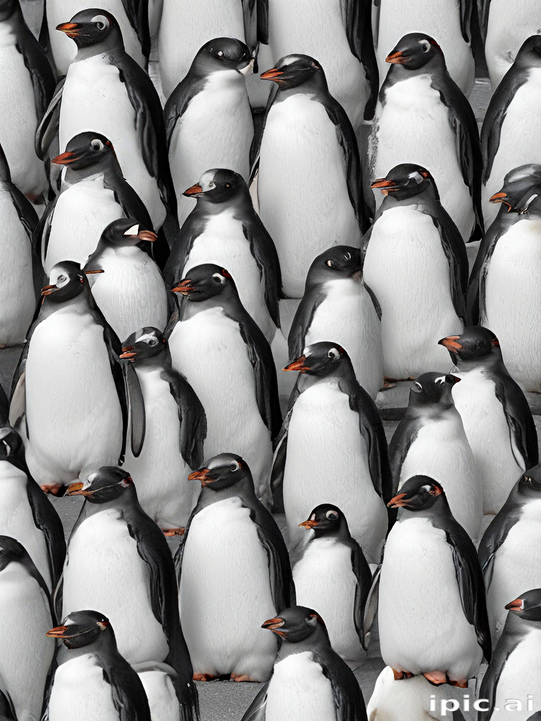 A Gathering of Penguins: A Charming Display of Unity in Nature.