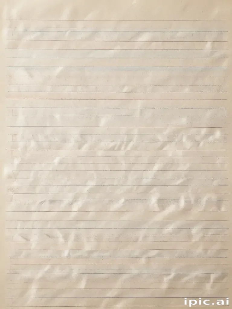 Blank Lined Paper Ready for Creative Writing and Thoughtful Reflection