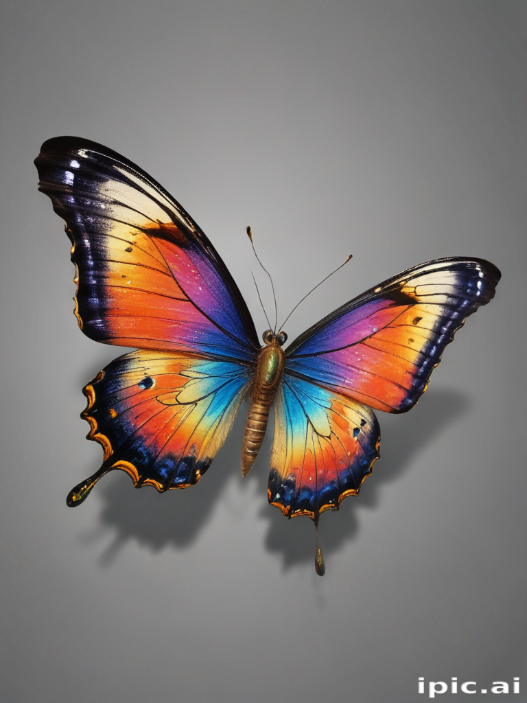 Vibrant Butterfly Displaying a Stunning Array of Colorful Patterns