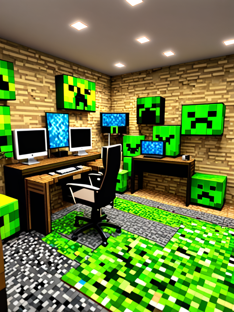 Minecraft gamer room