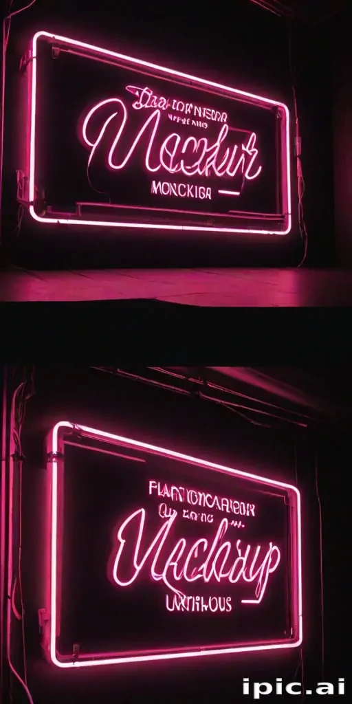 Neon Sign Displaying the Name 'Vachup' in Vibrant Pink Lighting