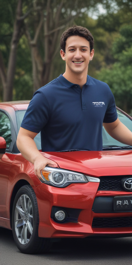 Create a facebook cover photo for product advisor from toyota his name ...